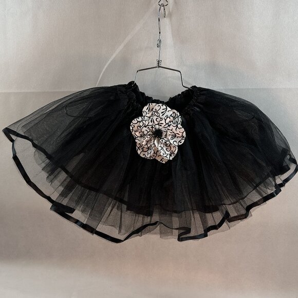 Costumes | Brand New Custom Tutu With Black And White Flower | Poshmark